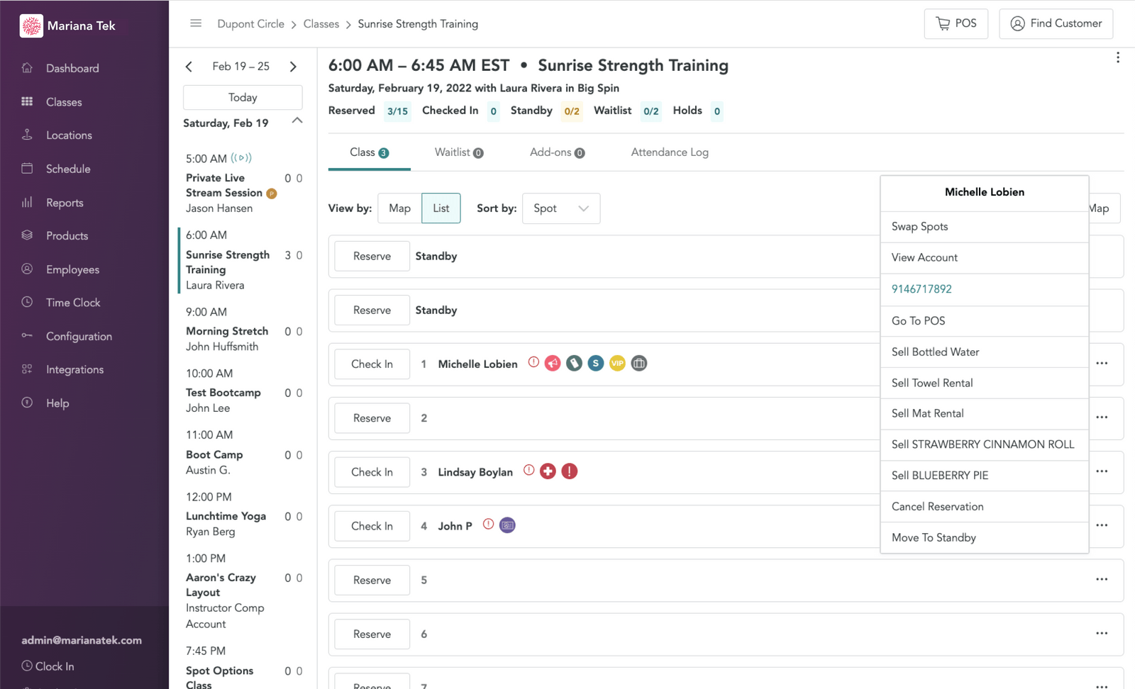 Client Experience Features | Mariana Tek